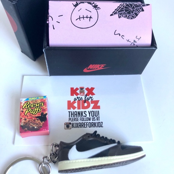 Accessories | Travis Scott Jordan 1 Low Mini Sneaker Keychain | Poshmark